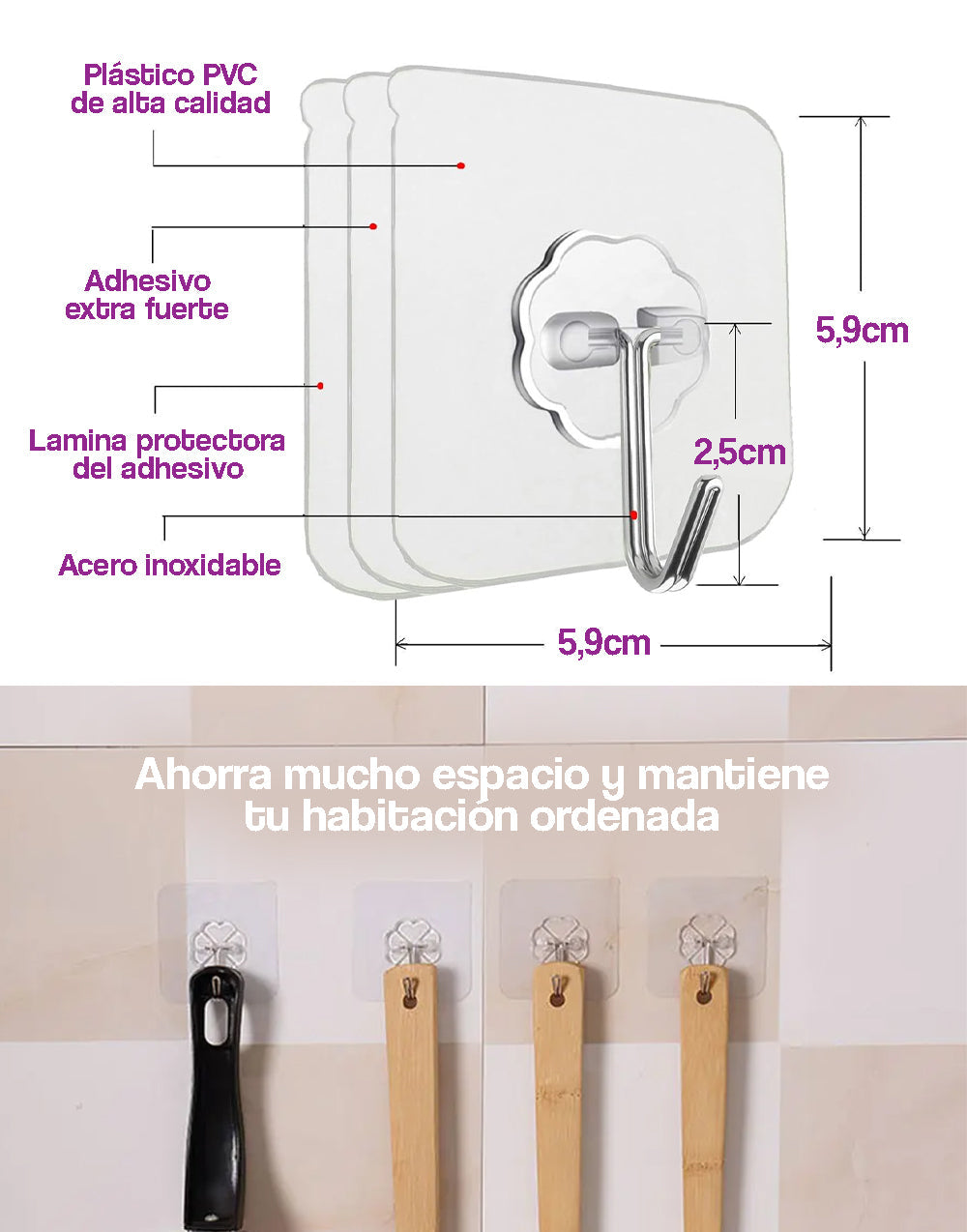 Ganchos de pared para colgar – puntogenial.com