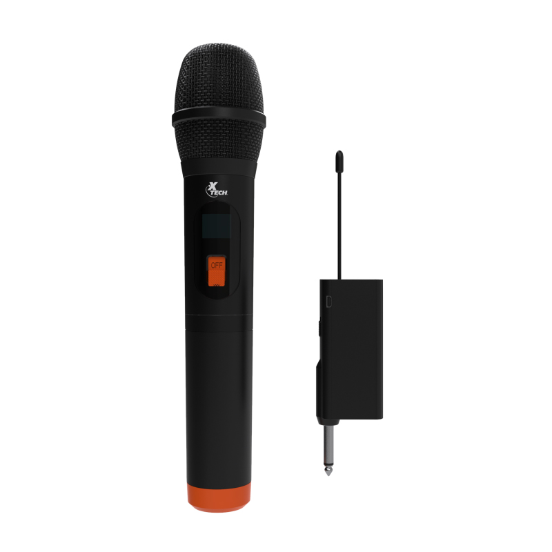 Micrófono Inalámbrico de Mano UHF con Receptor Recargable Xtech XTS-69 ...